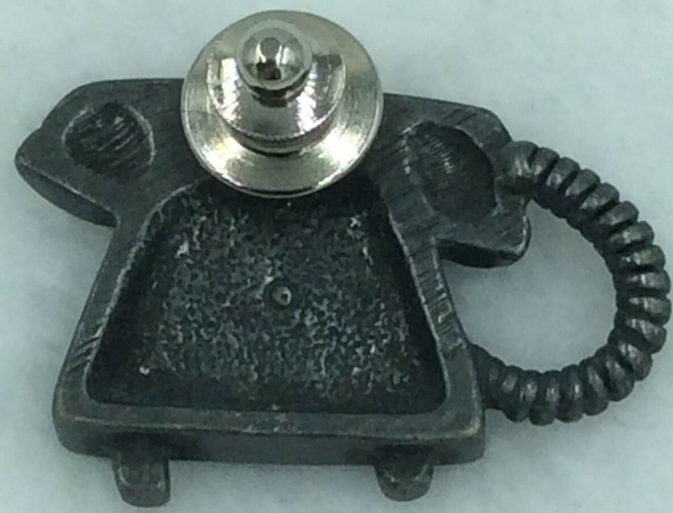 VINTAGE AVON PEWTER TONE PARTY LINE TELEPHONE PIN - LAPEL PIN | eBay
