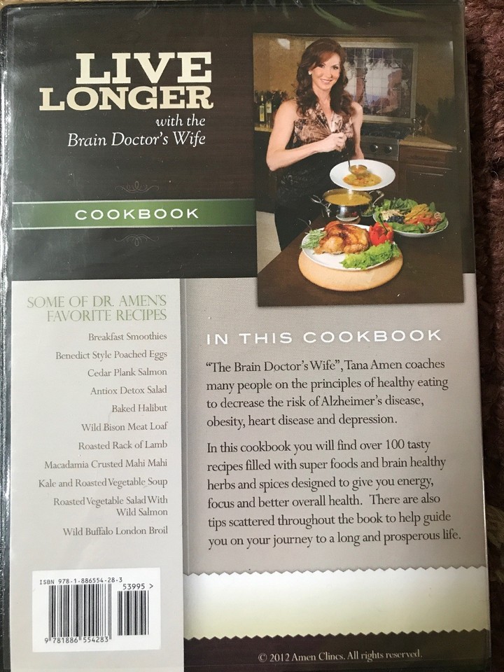 Live Longer with the Brain Doctor's Wife Cookbook CD-New Sealed ...