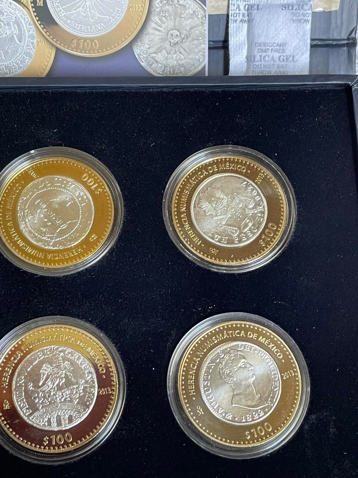 2013 MEXICO HERENCIA NUMISMATICA 100 PESOs PROOF SET 6 PC INMACULATE ...