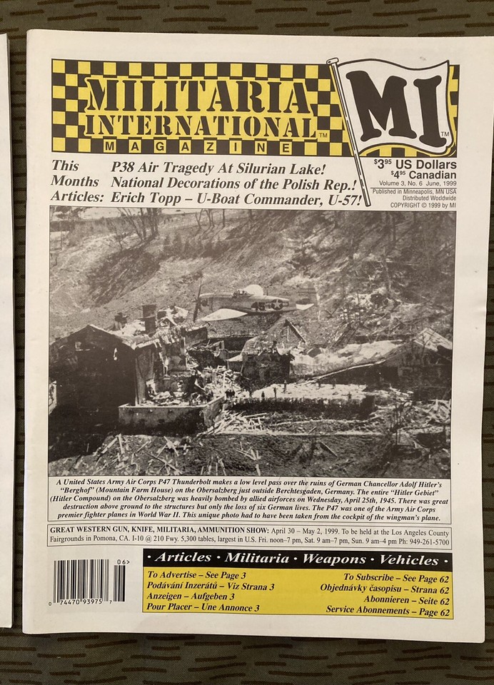 Militaria International Magazine: LOT OF 3 ISSUES-May, June, July 1999 ...