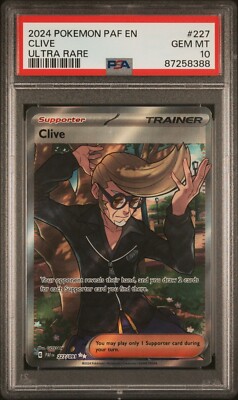 PSA 10 Gem Mint - 227/91 Clive Ultra Rare Full Art Trainer Pokemon ...