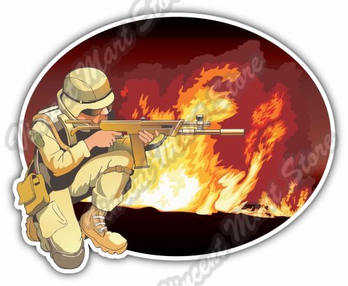 Taught Soldier Veteran Army Military Napalm Car Bumper Vinyl Sticker ...