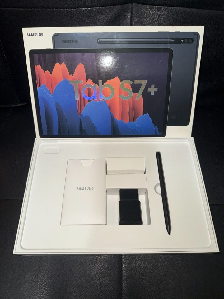 Samsung Galaxy Tab S7+ Bundle w/ Case & S-Pen 128 GB, 12.4" - Black ...
