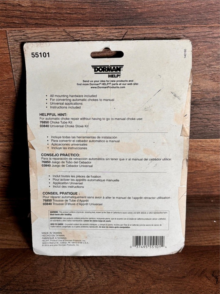 Dorman Help! 55101 Choke Conversion Kit | eBay