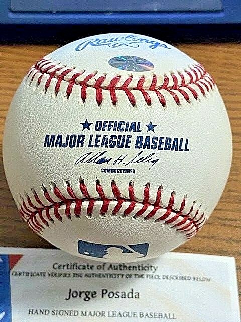 JORGE POSADA SIGNED AUTOGRAPHED OML BASEBALL! Yankees! | eBay