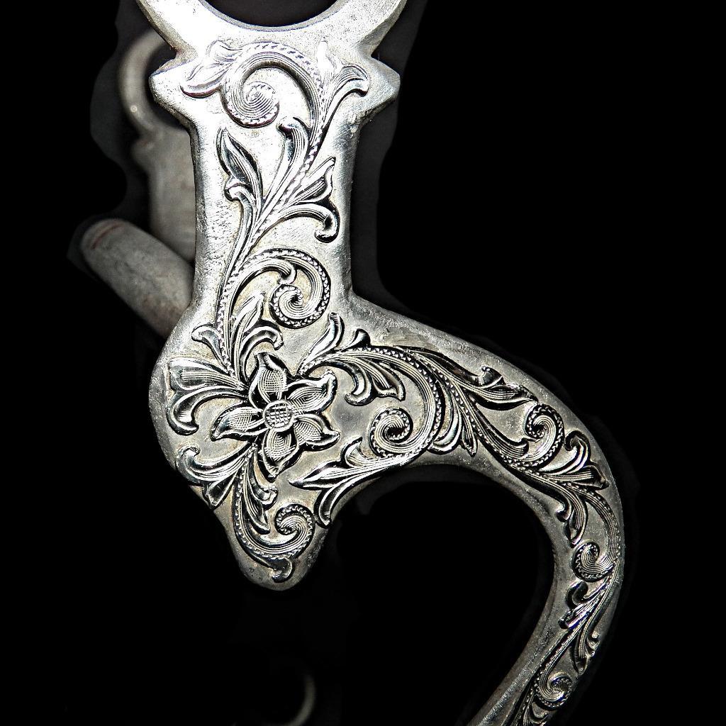 Jim Thomas Sterling Silver Filigree Cavalry Shank Mullen Mouth ...
