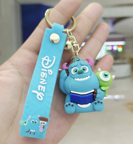 Disney Monsters, Inc. Baby Sulley&Mike PVC Hanger Pendant Keychains Key ...