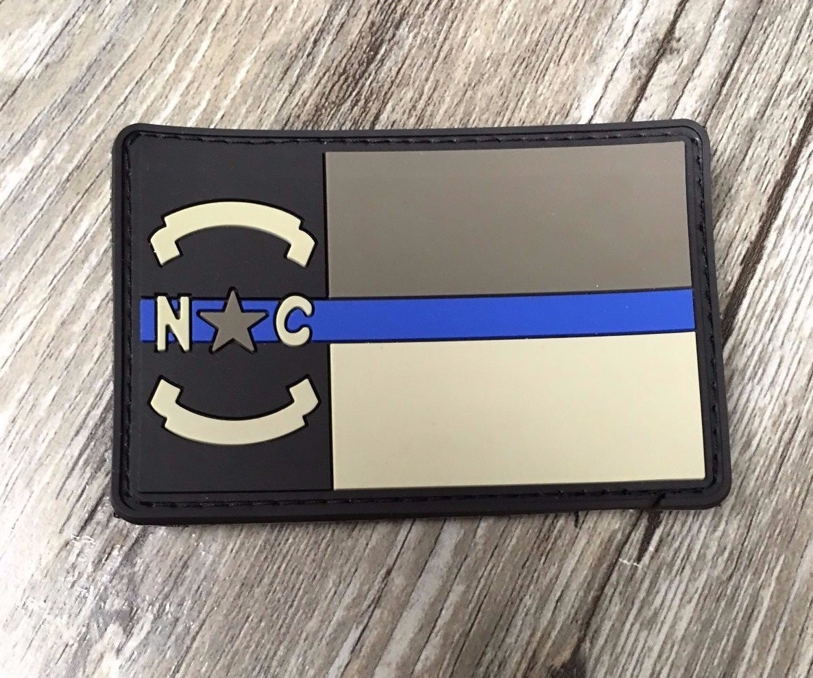 Subdued Thin Blue Line North Carolina State Flag PVC Patch | eBay
