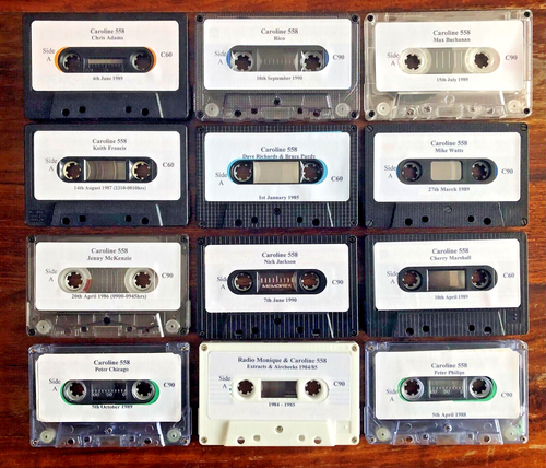 Pirate Radio TWELVE various cassette tapes Caroline 558 (80s - 1990 ...