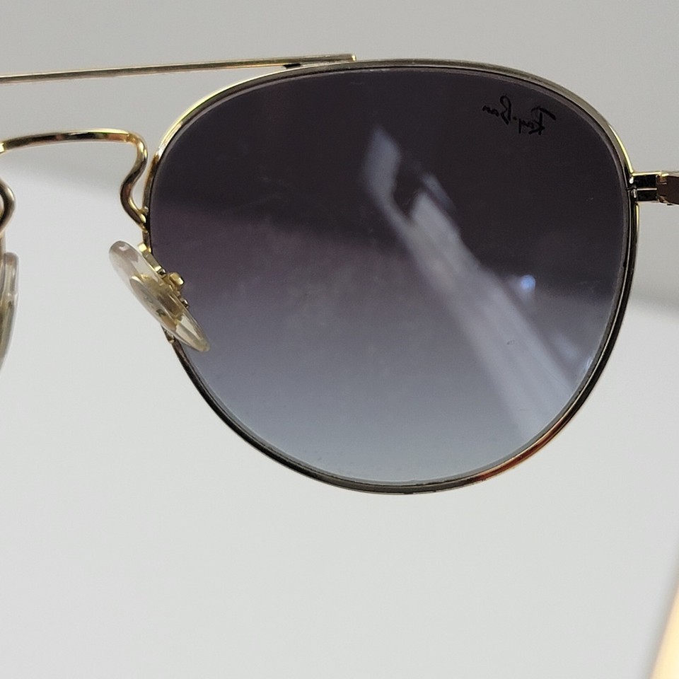 Ray-Ban Sunglasses RB3589 9054/8G Black/Gold Aviator Gray Gradient 55 ...