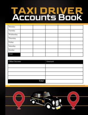 Taxi Driver Accounts Book Accounting Record Book for Self Employed Taxi ...