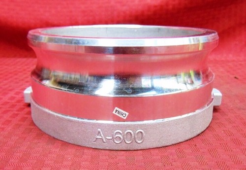 PT PAC ALUMINUM COUPLING A-600 6" MALE CAM & GROOVE ADAPTER X 6"-8G ...