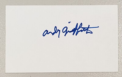 Andy Griffith Signed Autographed 3x5 Card BAS Beckett Cert Andy ...
