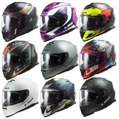 LS2 FF800 STORM DUAL VISOR ACU GOLD FULL FACE MOTORCYCLE MOTORBIKE ...
