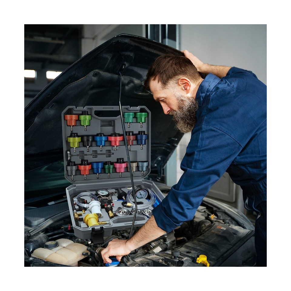 30PCS Coolant Pressure Tester & Vacuum Refill Kit,Radiator Pump ...