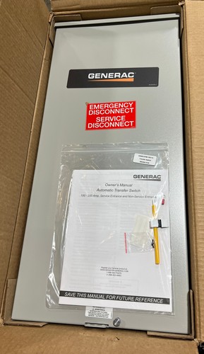 Generac 200 AMP Service Rate Automatic Whole House Transfer Switch NEMA ...