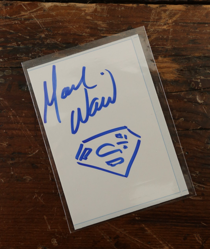 MARK WAID Cartoonist DC Comics BUSINESS CARD SKETCH As Is AUTOGRAPHED ...