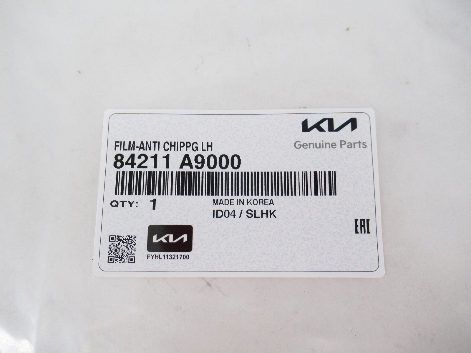 Genuine OEM Kia 84211 A9000 LH Rear Stone Guard Anti Chip Film 2015 ...