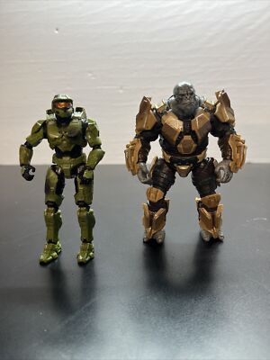 World of Halo Infinite 2 Action Figure Pack Master Chief vs. Brute ...