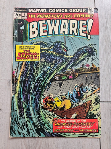 Beware #7 Marvel Comics 1974 Scary Horror Low Grade The Storm Walker ...