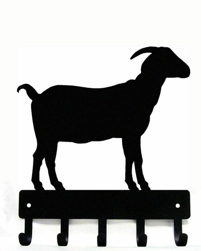 Horned Farm Goat Farm Metal Key Rack Holder Hanger 5 Hooks Made US Sm 6 ...