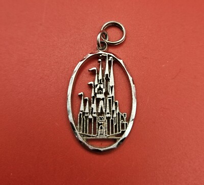 WALT DISNEY PRODUCTIONS Sterling Silver Magic Kingdom Cinderella CASTLE ...