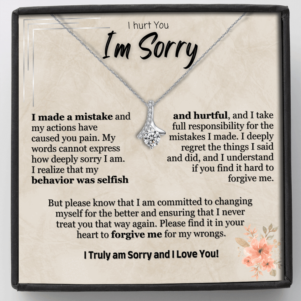 I'm Sorry Necklace Gifts, Apology Gifts For Her, Forgiveness Gift, Wife ...