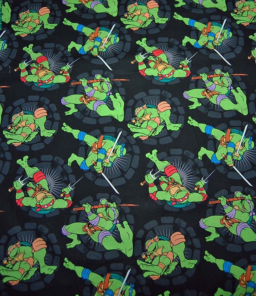Teenage Mutant Ninja Turtles Toss Cotton Fabric - sold by the HALF YARD ...
