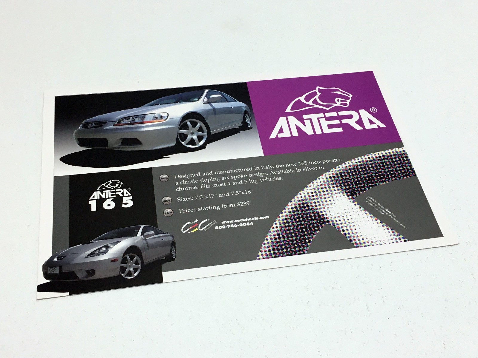 Antera Type 165 Wheel Rims Information Sheet Brochure | eBay
