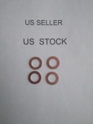 4 PC Motorcycle Brake Line Banjo Bolt Washers Copper Crush Sealing ...
