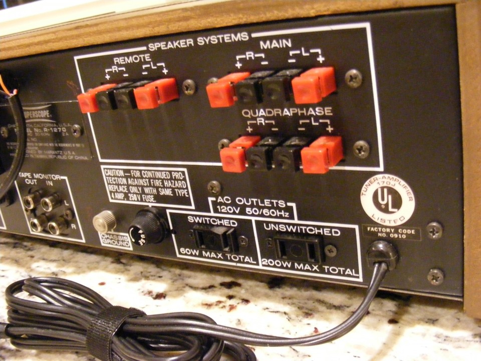 Marantz TOP OF THE LINE SUPERSCOPE R-1270 RECEIVER! SO NICE! WITH ORIG ...