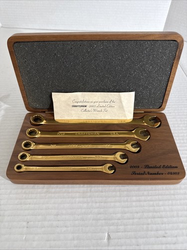 2003 Craftsman Limited Edition Open And Box End Collector Set, 22k Gold ...
