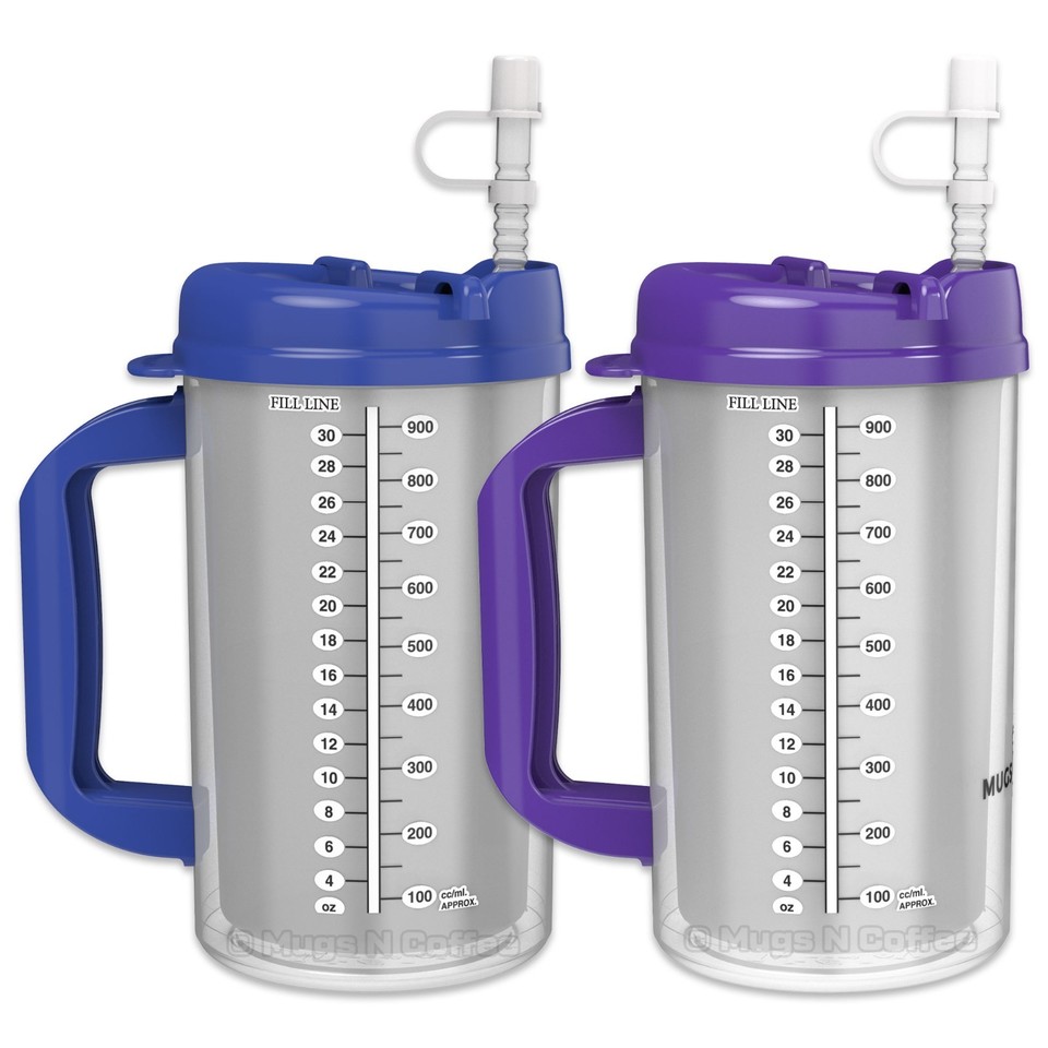 32 oz Hospital Mug – Double Wall Insulated Cold Drink Travel Mug – BPA ...