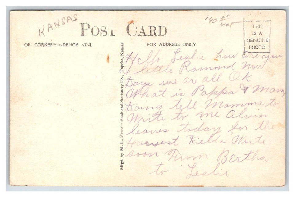 RPPC ~ Santa Fe ATSF Railroad Depot 1st train Stanton County ~ Johnson ...