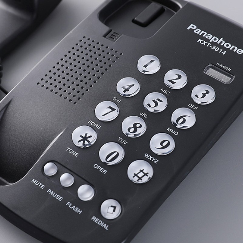 Large Button Landline Wired Telephone Desktop Corded Phone Mute Redial ...