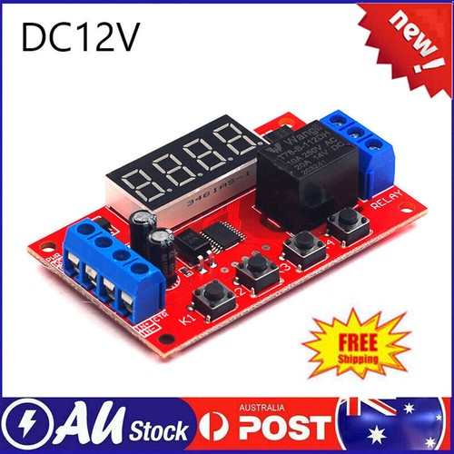 DC 12V Time Delay Relay Module Adjustable Timer Delay Off Switch Module ...