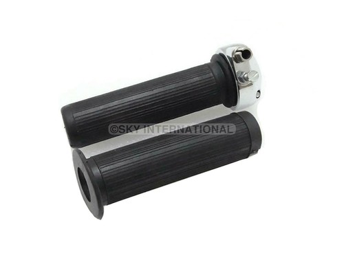 Vintage 7/8" Twist Handle Bar Grips Fit For Royal Enfield Bullet Old ...