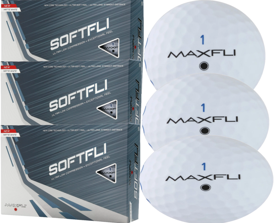 Maxfli SoftFli Matte Golf Balls Low Compression 35 Soft Feel 12/24/36 ...