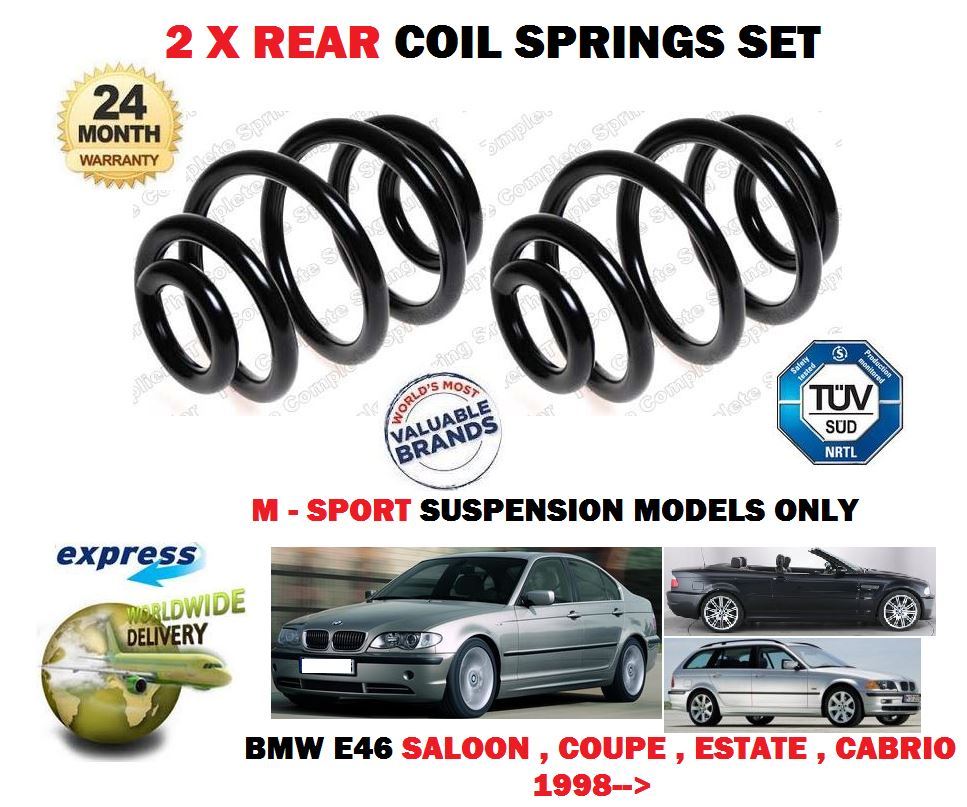 FOR BMW E46 M SPORT 320I 323i 325i 328i 330i 1998-->NEW 2X REAR COIL ...