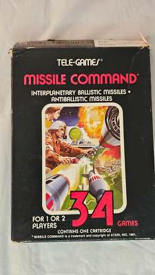 ATARI 2600 GAME - TELE-GAMES - MISSILE COMMAND- IN BOX | eBay