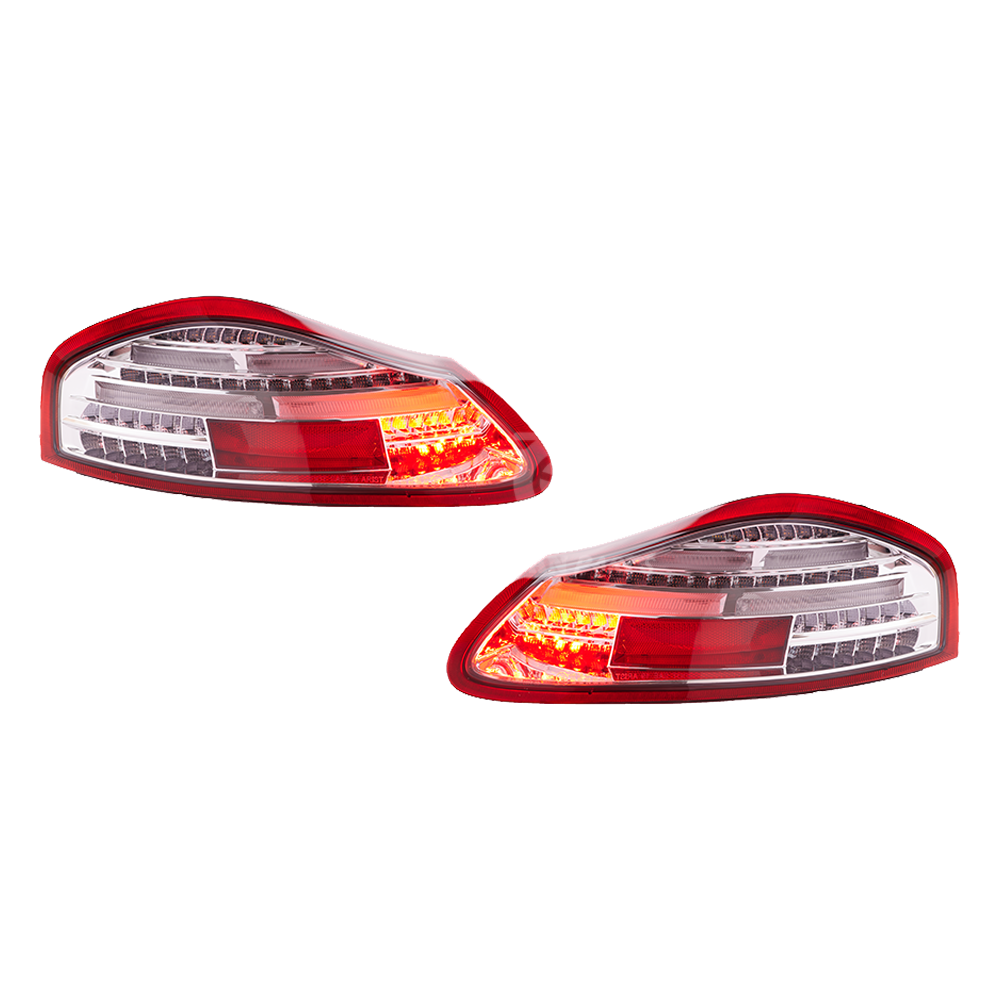 Porsche Boxster 986 LED Tail Lights Clear Red Sequential Turn Signals ...