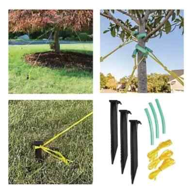 Expert Gardener 9 Piece Tree Stake Kit 15" Plastic Tree Stakes + Guards ...