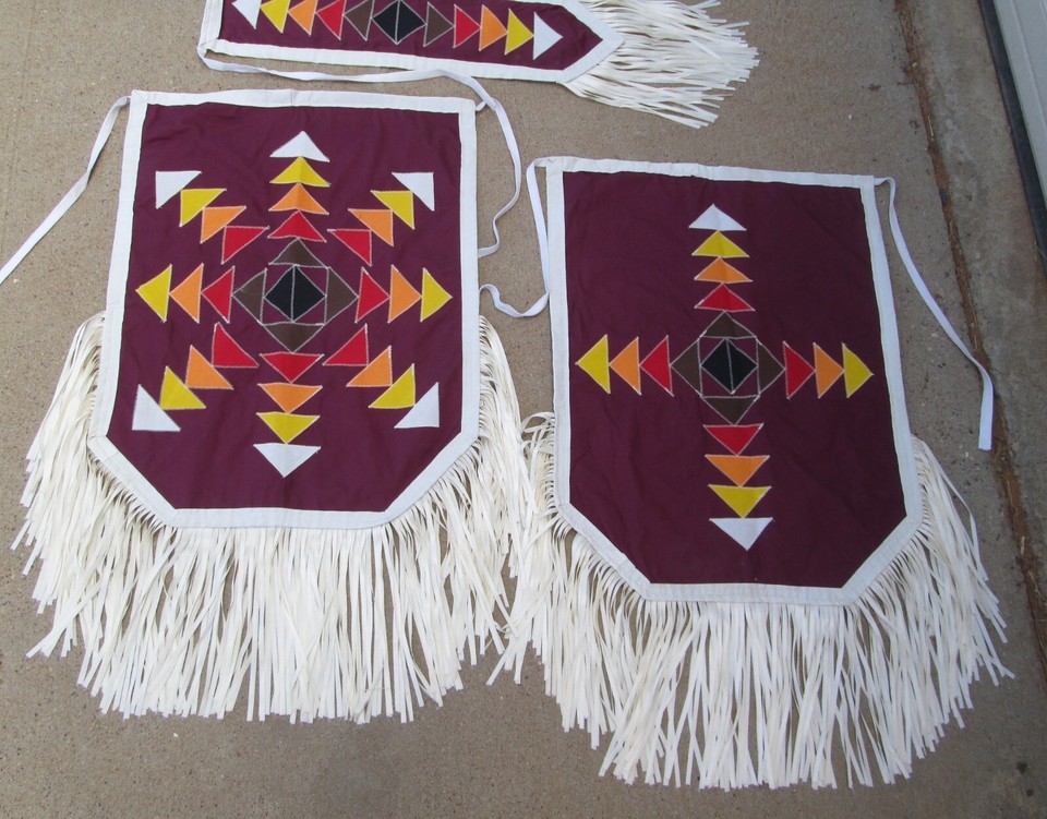 Native American Regalia Pow Wow Outfit 4 Piece Breech Cloth Leggings ...