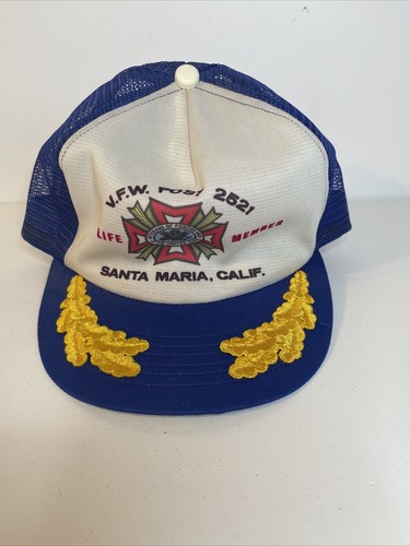 Vintage VFW Post 2521 Life Member Snapback Mesh Trucker Hat | eBay