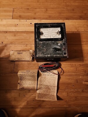 Antique 1930s Triplett Multimeter Model 1200 Wood Case w/ Instructions ...