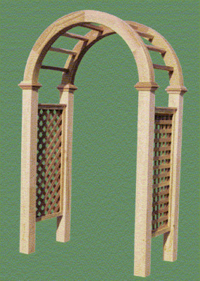 RED CEDAR HEAVY ARBOR TOP- 3-1/2" X 3" - 36", 42" & 48" WIDE ARCH ONLY ...