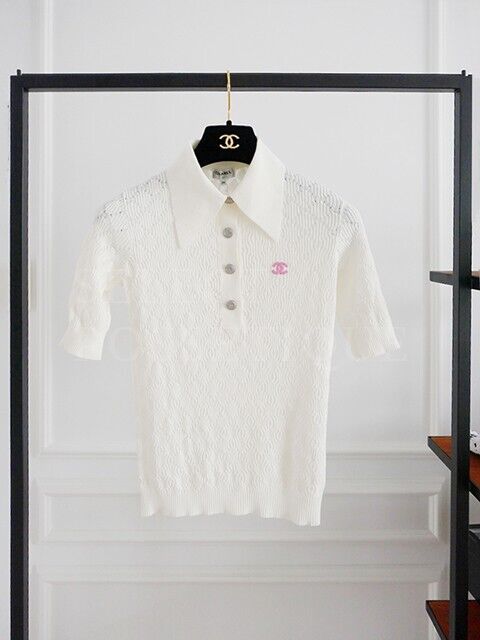 CHANEL 20P POLO T-SHIRTS WHITE FR34 | eBay CHANEL 20P POLO T-SHIRTS WHITE FR34 | eBay