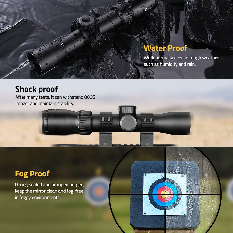 Compact 2-7x32 Crossbows Scope Dual Illuminated Rangefinder Reticle ...