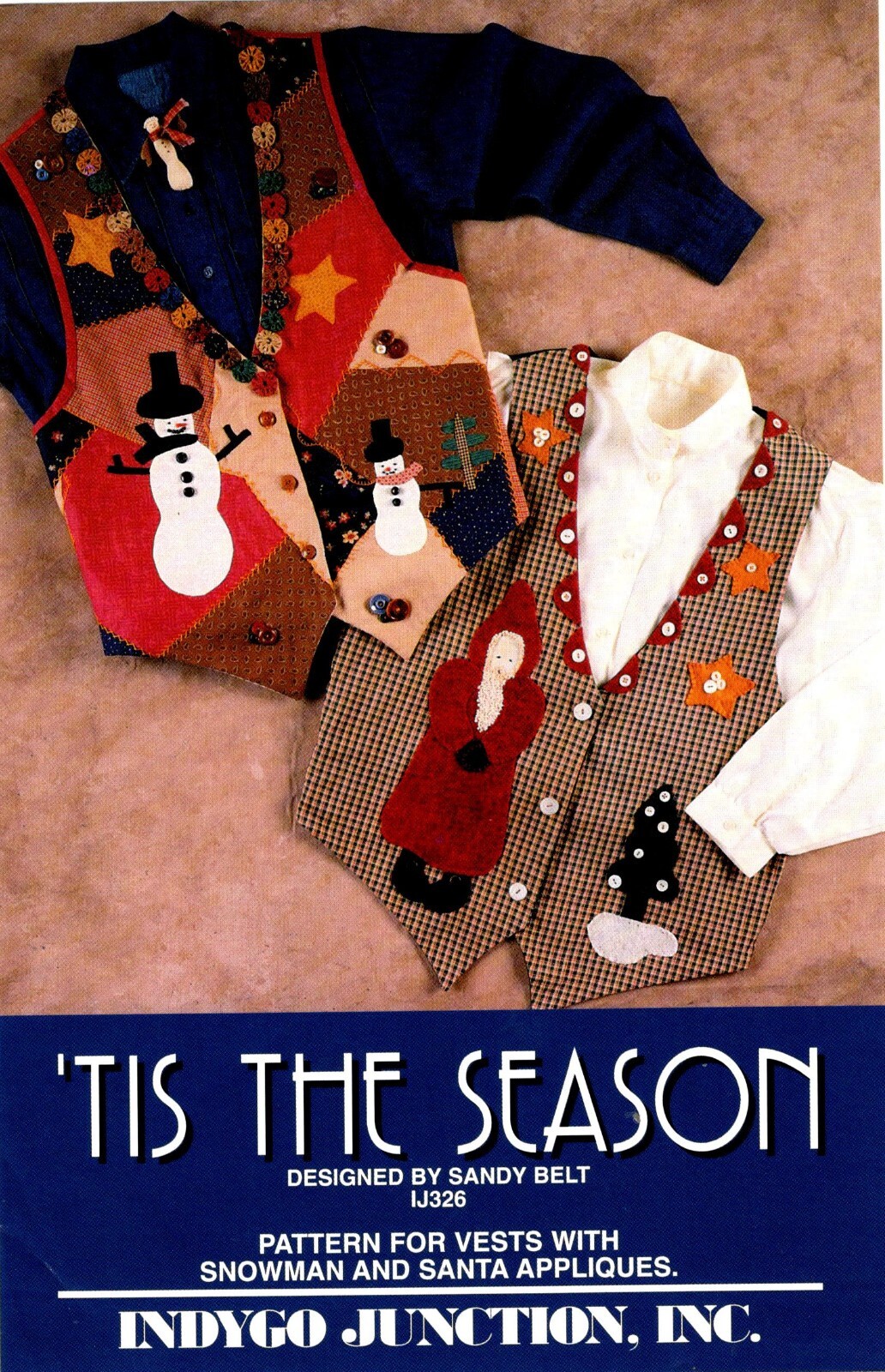 Tis the Season Snowman & Santa Applique Vest Pattern Indygo Junction ...