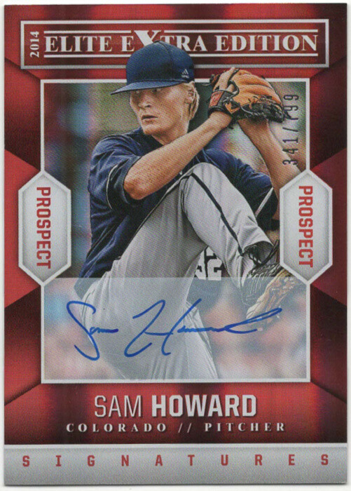 2014 Elite Extra Edition SAM HOWARD "PROSPECT SIGNATURES" Autograph ...